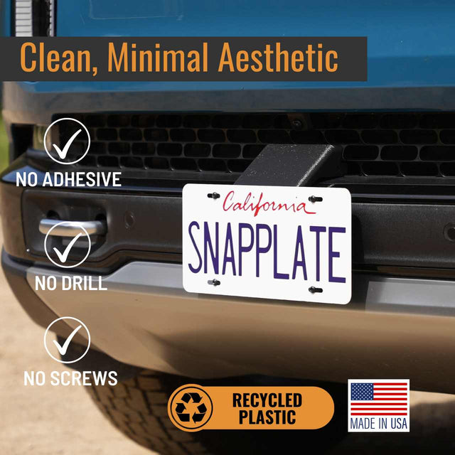 SnapPlate Front License Plate Mount for Rivian R1T & R1S – EveryAmp